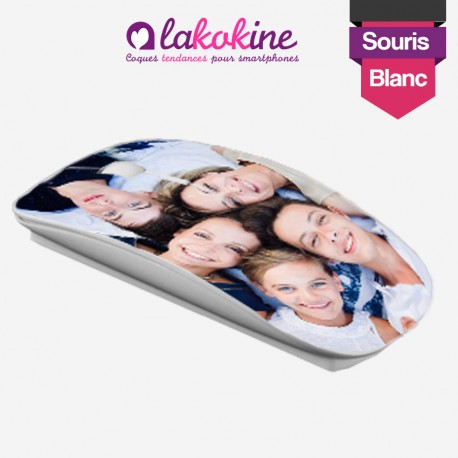 White custom wireless mouse, easily customizable